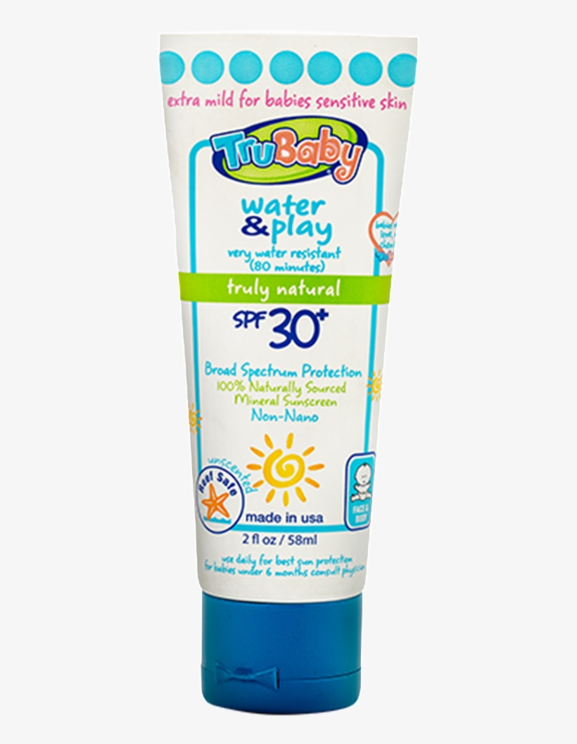 Trubaby Water & Play Spf 30 Wr/unscented Mineral Sunscreen - Trubaby ...