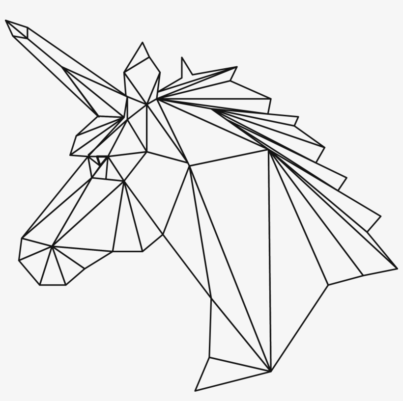 Unicorn Design Pinterest Designs - Geometric Unicorn Transparent PNG ...