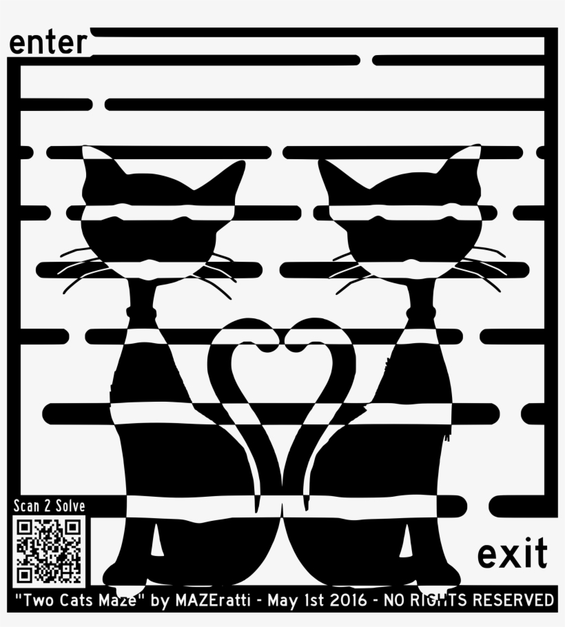 Clip Art Download Two Cats Icons Png Free And Downloads - Op Art Cat ...