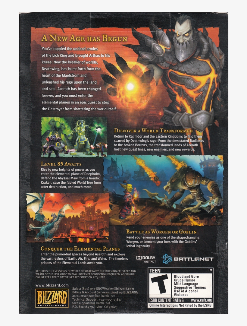 World Of Warcraft Cataclysm Expansion - World Of Warcraft Cataclysm Box ...