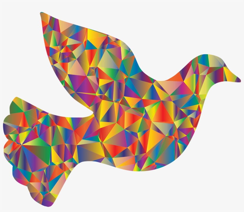 Low Poly Dove Big Image Png - Dove Peace Colourful Transparent PNG ...