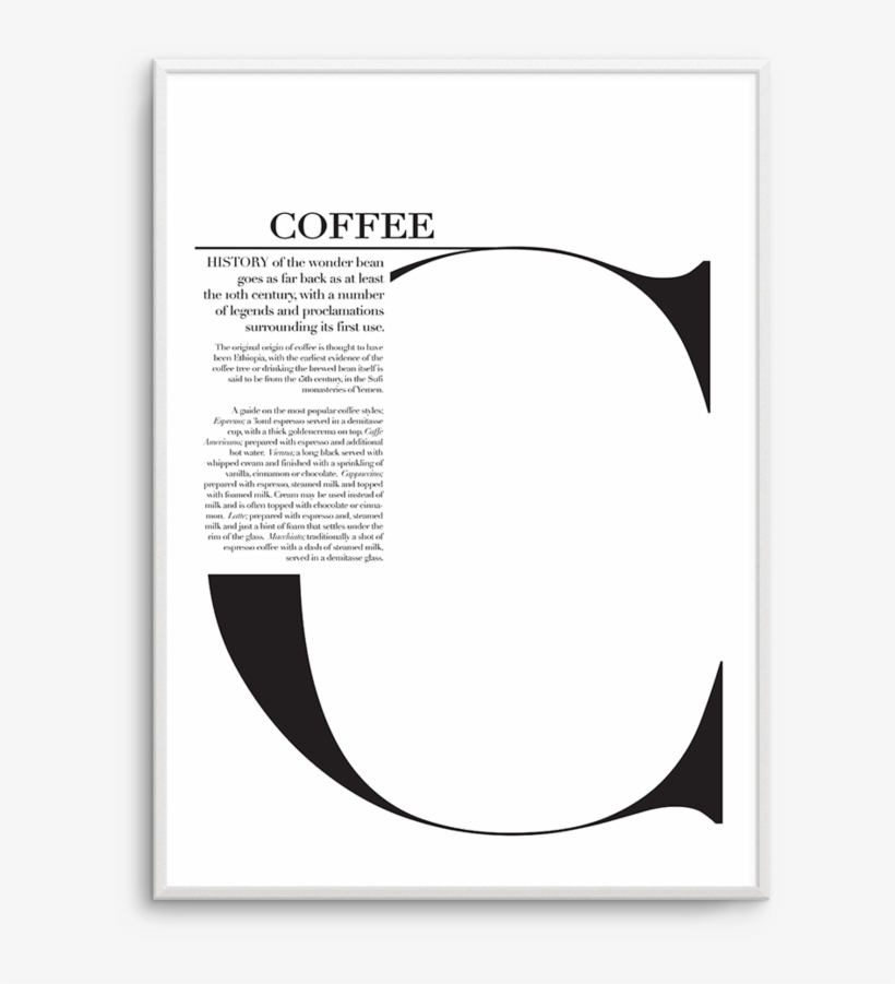 Coffee History Wall Art Print Or Poster - Circle Transparent PNG ...
