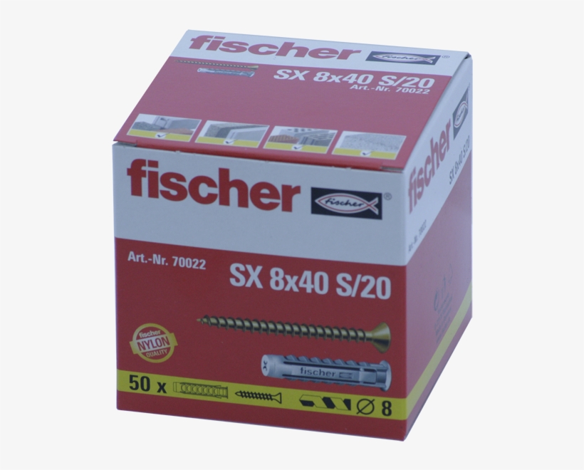 50x 8mm Fischer Wall Plugs, Drywall Anchor, Screw Anchor, - Wall Plug ...