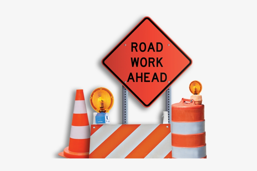 Download Banner - Road Work Ahead Sign - HD Transparent PNG - NicePNG.com