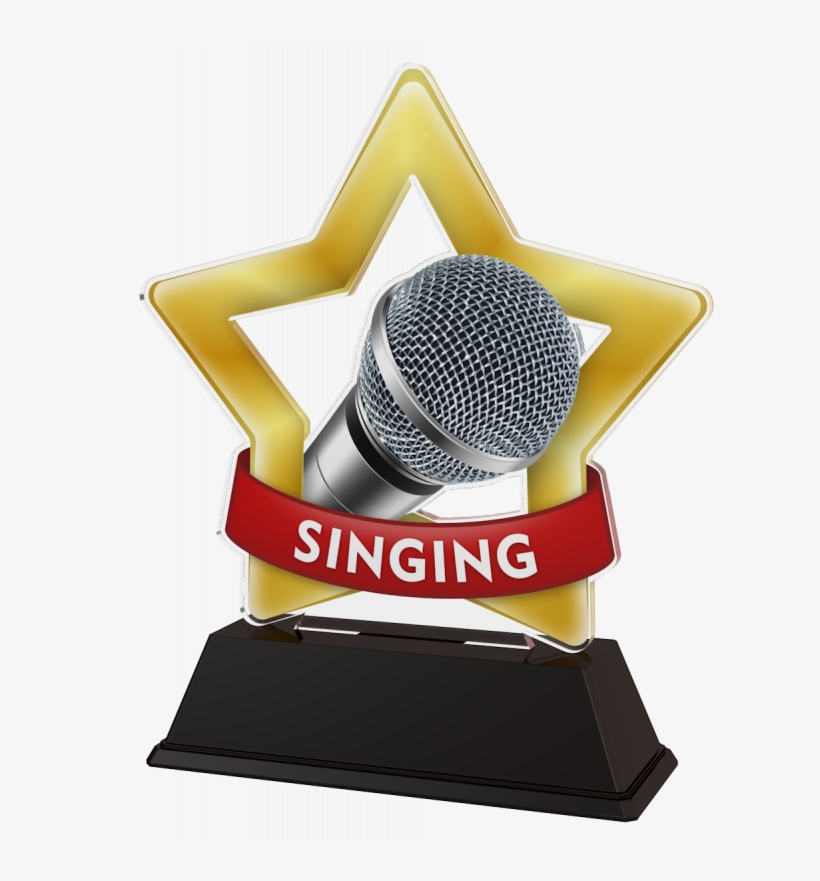 Mini Star Singing Trophy - English Language Trophy Transparent PNG ...