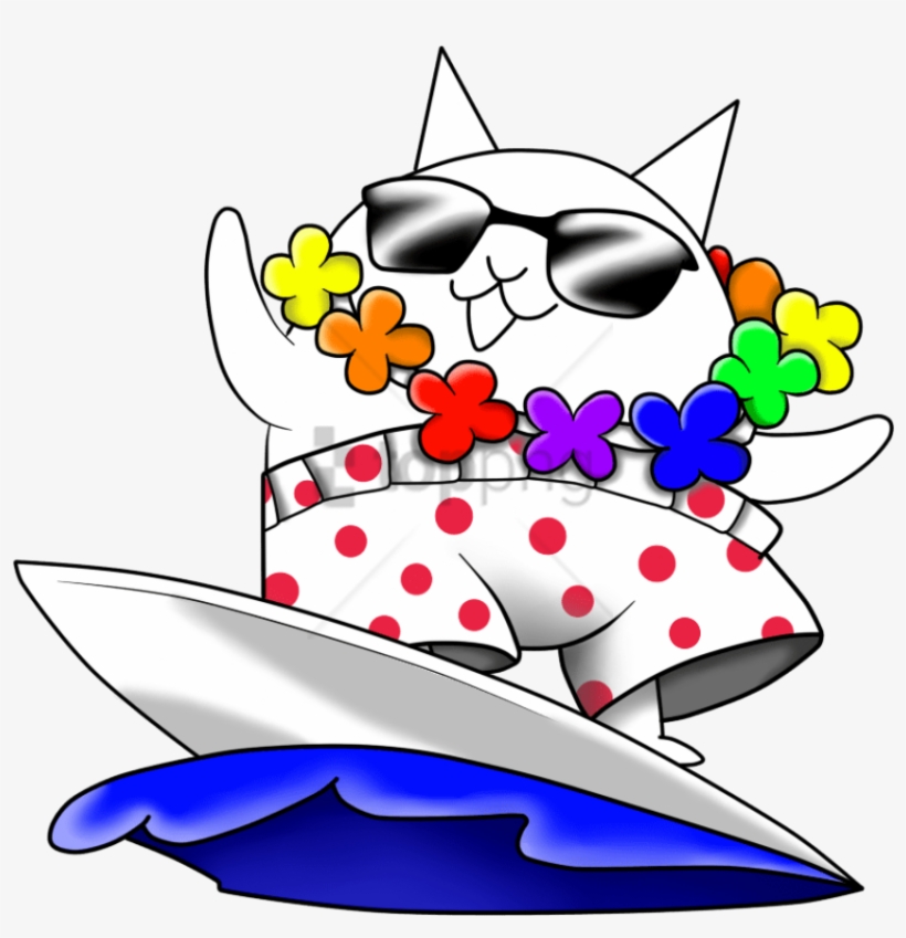 Free Png Surfer Cat The Battle Cats Game Png Image - Surfer Cat Battle ...