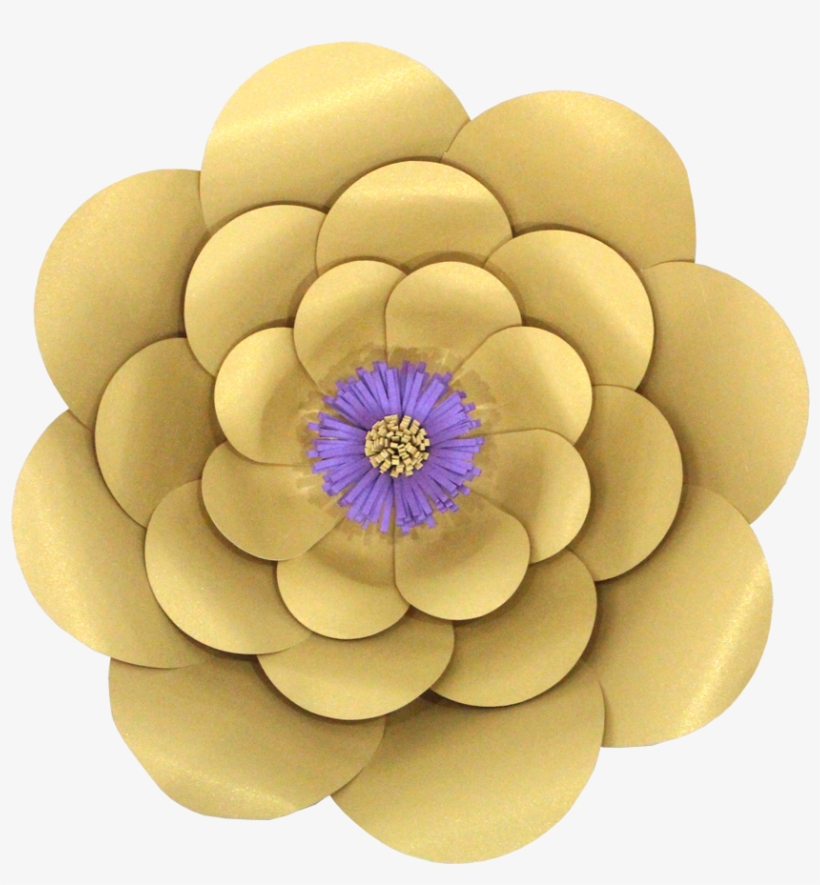 Gold Paper Flower Transparent PNG - 1000x1000 - Free Download on NicePNG