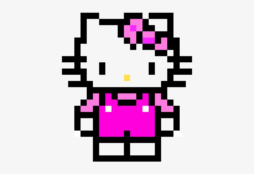 Hello Kitty Pixel Art Easy