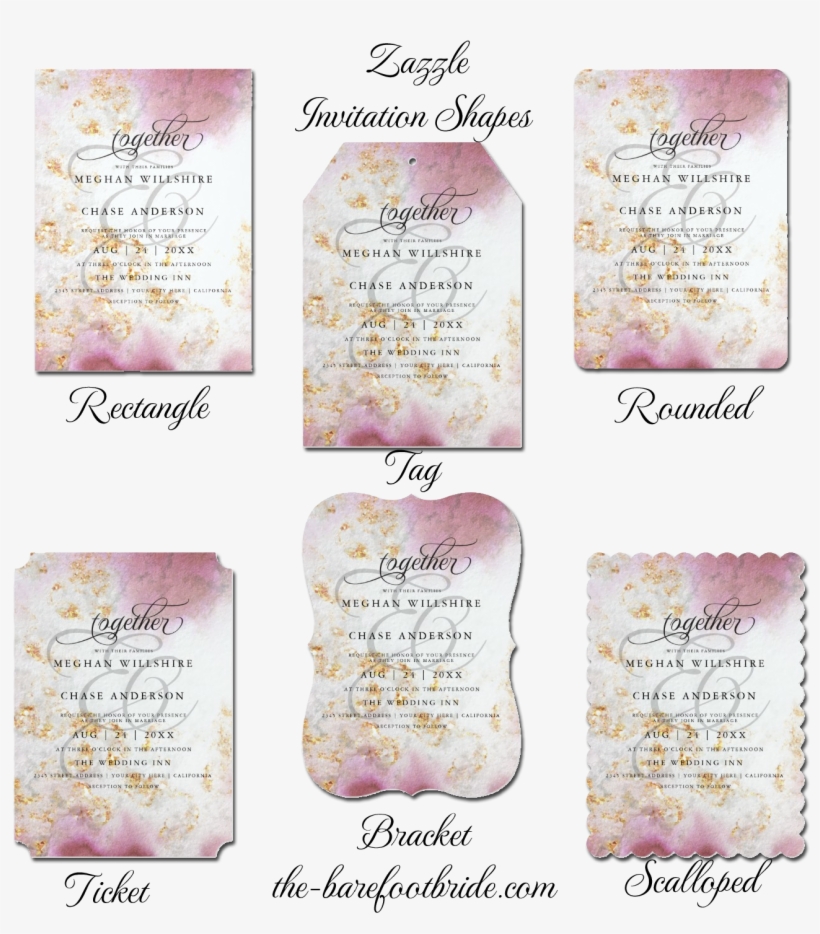 Wedding Invitation Shapes Barefootbride™ - Wedding Invitation ...