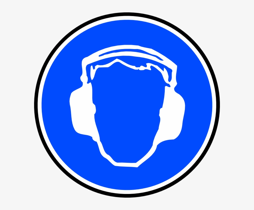 Free Vector Mandatory Ear Protection Clip Art - Safety Ear Plugs Sign ...