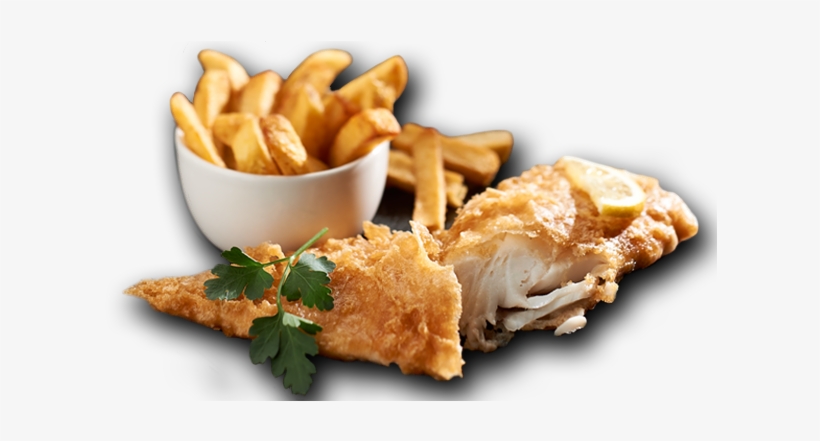 Cod And Chip - Fish And Chips Images Png Transparent PNG - 1050x360 ...