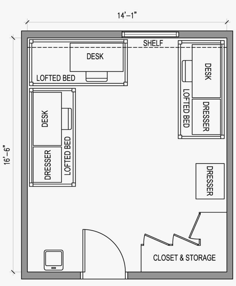 Vector Clipart Furniture Floor Plan Dimensions For A Study Room