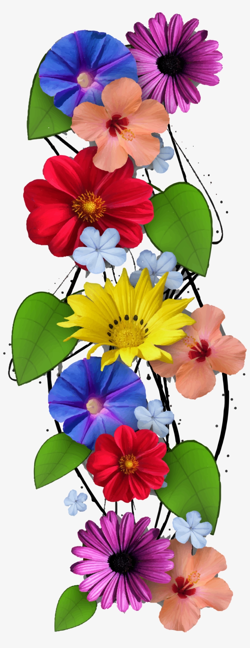 Big Image - Vertical Images Of Flowers Transparent PNG - 910x2312 ...