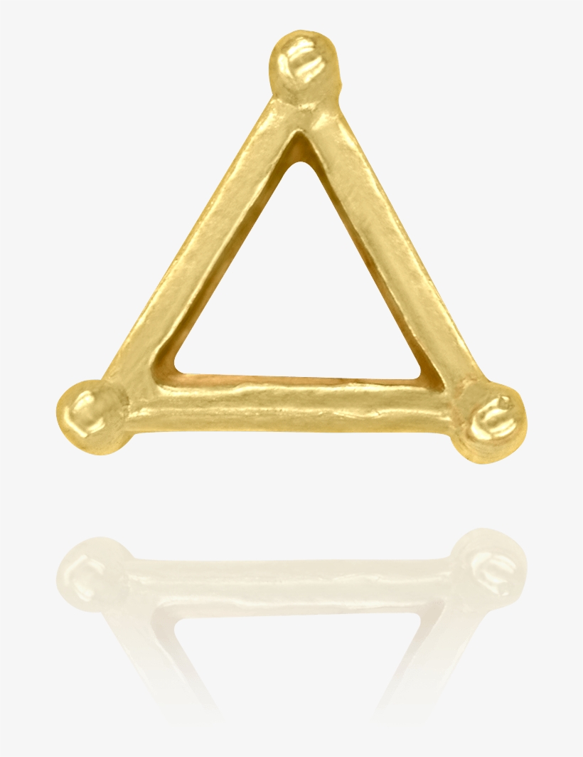 14k Three Prong Triangle Shape Single Wire Settings - Triangle ...