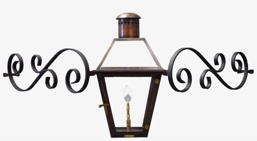 French Quarter On Reverse Scroll Mustache Bracket Large - Lantern Transparent PNG - 1200x601 ...
