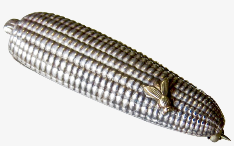 Vintage Sterling Corn Cob With Fly Brooch/pin - Bullet Transparent PNG ...