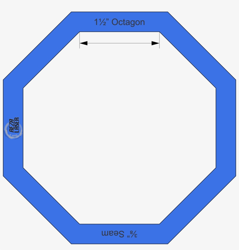Octagon 1 1/2 Inch Acrylic Template I Spy With 3/8 Transparent PNG ...