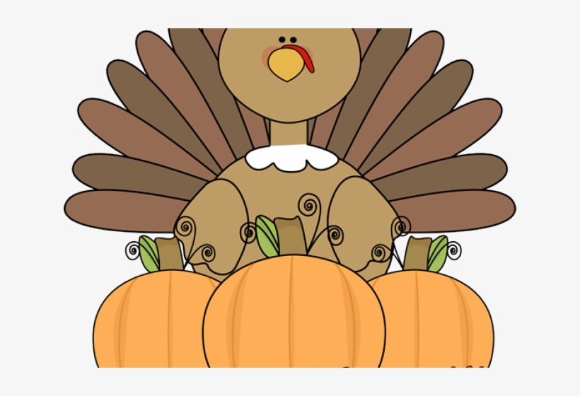 Cute Clipart Thanksgiving - Turkey With A Pilgrim Hat Transparent PNG ...