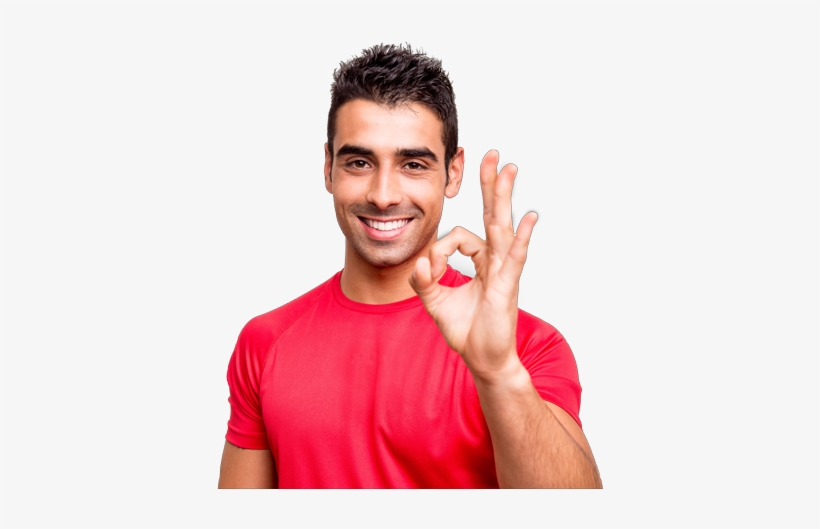 Man Giving The "ok" Symbol - Joanne Black Transparent PNG - 418x461 ...