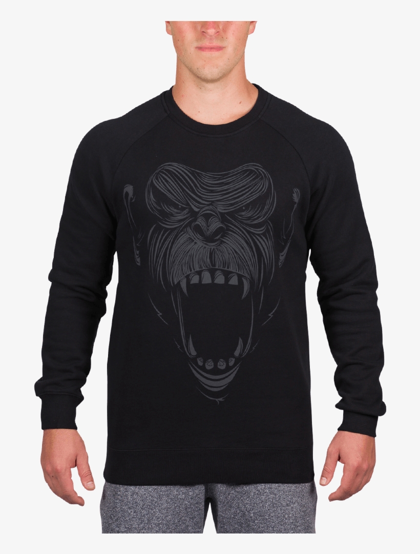 Primal Chimp Crew - Sudadera Negra Hombre Lisa Transparent PNG ...