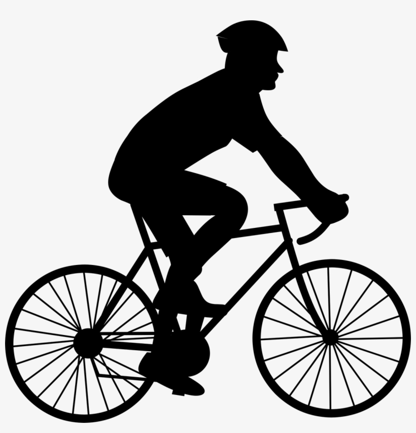 Silhouette Wheel Cyclist - Man On Bike Silhouette Transparent PNG ...