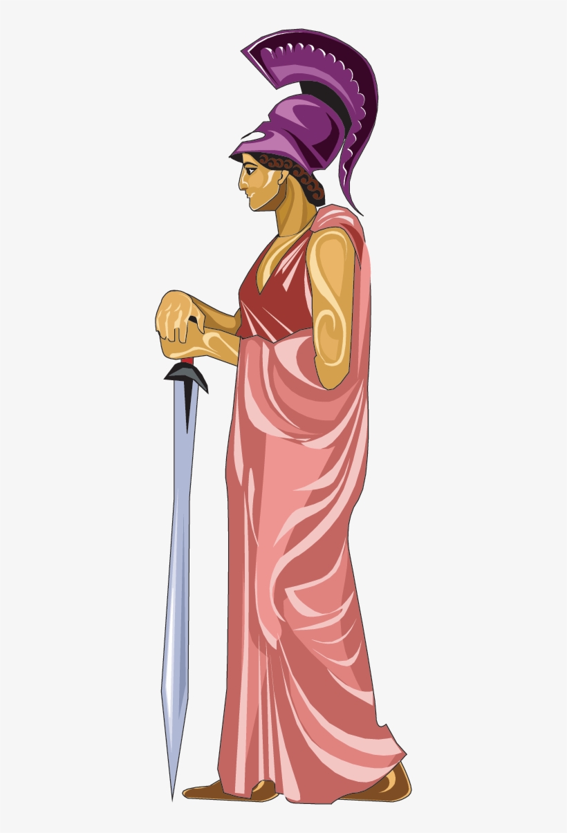 Athena Mythology Decorative Sticker - Illustration Transparent PNG ...