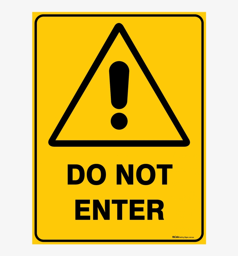 Download Warning Do Not Enter - Knock Before Entering Sign - HD ...