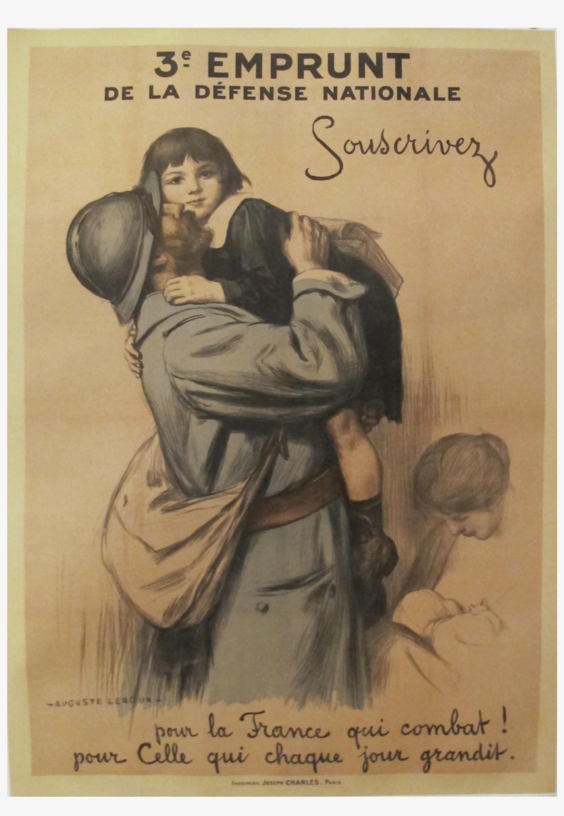 French Vintage Ww Poster E Emprunt - French Ww1 War Bonds Transparent ...