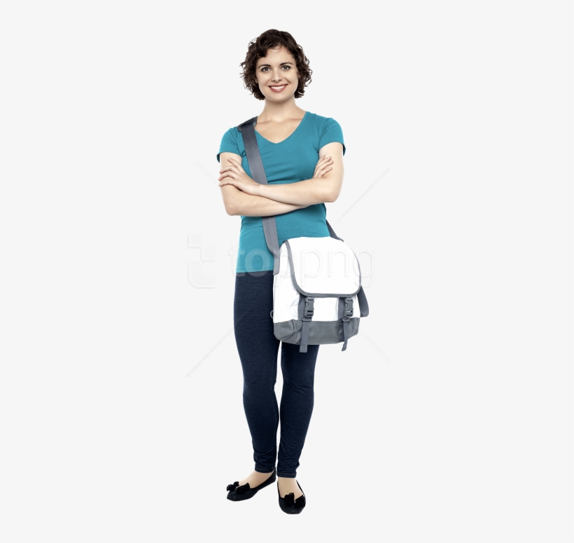 Free Png Download Young Girl Student Png Images Background - Standing ...