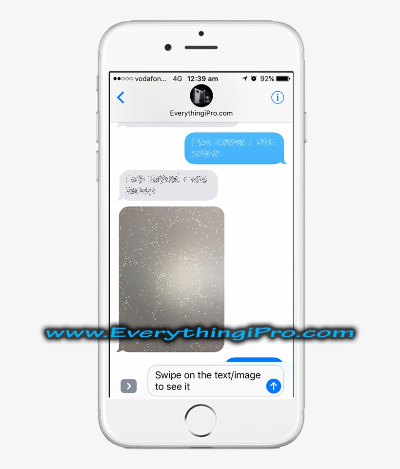 Invisible Ink Hides Messages Ios 10 Messages - Iphone Transparent PNG ...