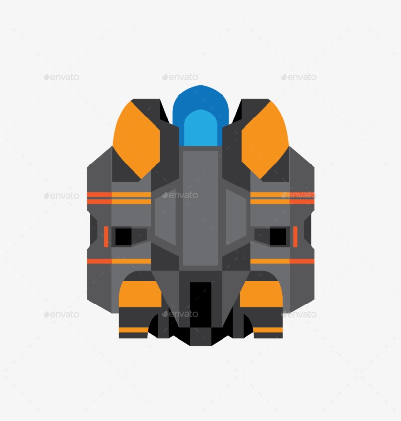 Flat Sprites By Mii Design Graphicriver Ⓒ - Vector Spaceship Sprite ...