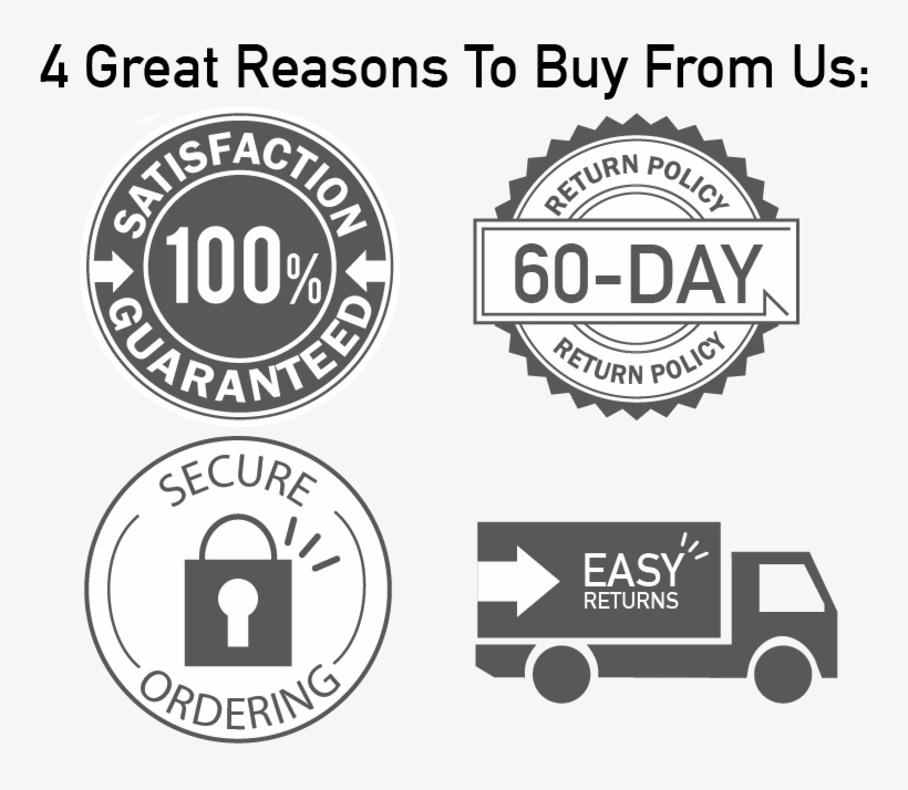 4 Great Reasons To Buy From Us - Guarantee Transparent PNG - 749x634 ...