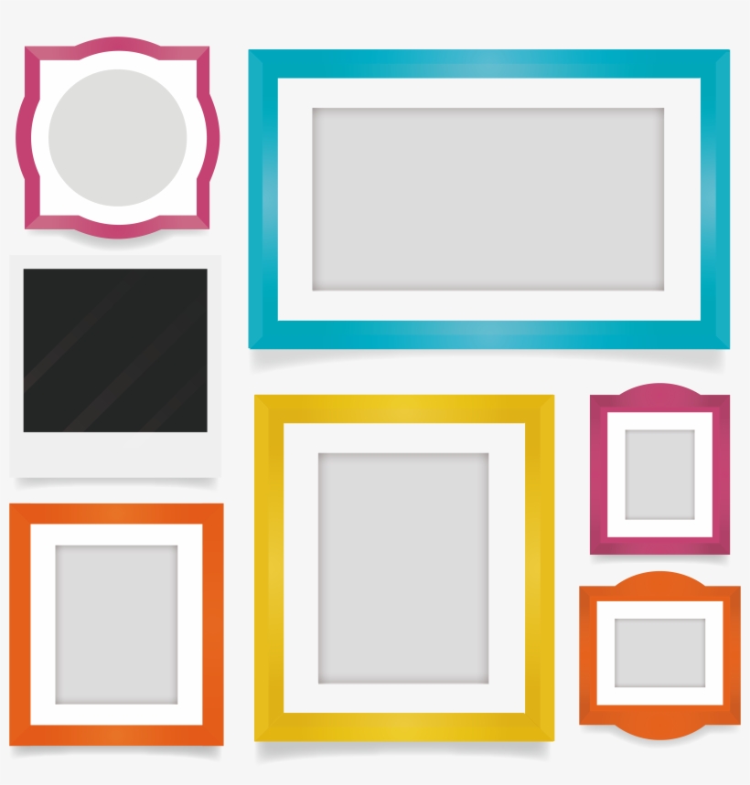 Picture Flat Frame Design Film Exquisite Clipart - Flat Design Picture ...
