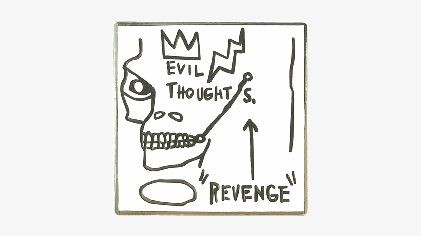 Pintrill Basquiat Pins - Jean Michel Basquiat Off White Transparent PNG ...