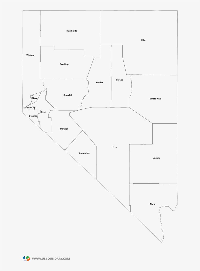 Download Nevada Counties Outline Map - Printable Nevada County Map - HD ...