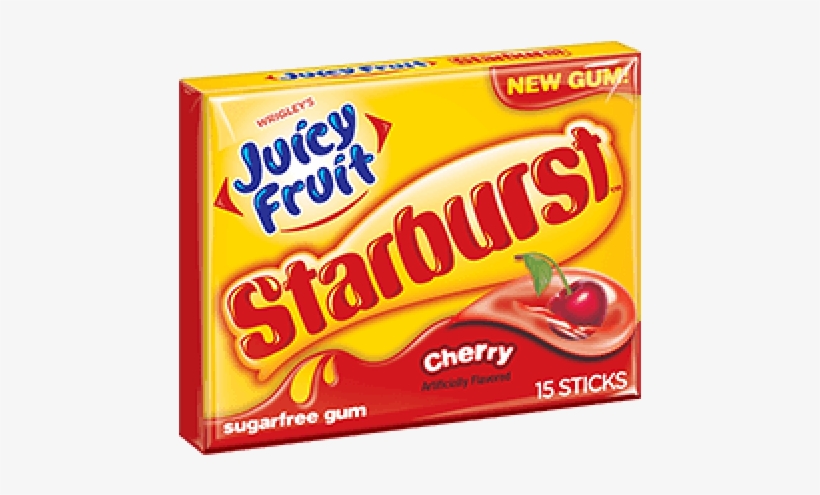 Juicy Fruit Starburst Cherry - Starburst Candy Transparent PNG ...