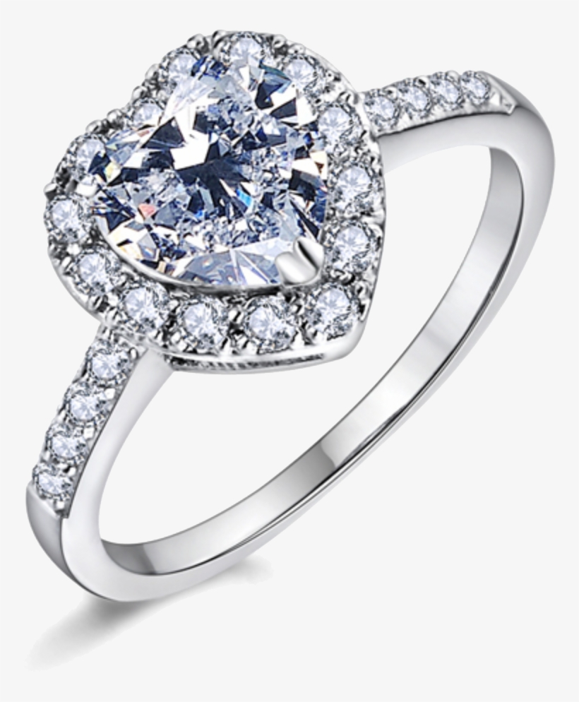 Heart Ring Png Photos - Heart Shaped Cubic Zirconia Promise Rings ...