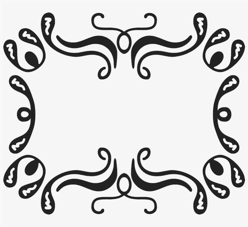 Decorated Rectangle Border Rubber Stamp - Rubber Stamping Transparent ...