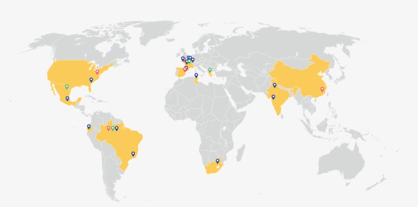 Download Global Map Of Bic's Worldwide Factories - World Map - HD ...