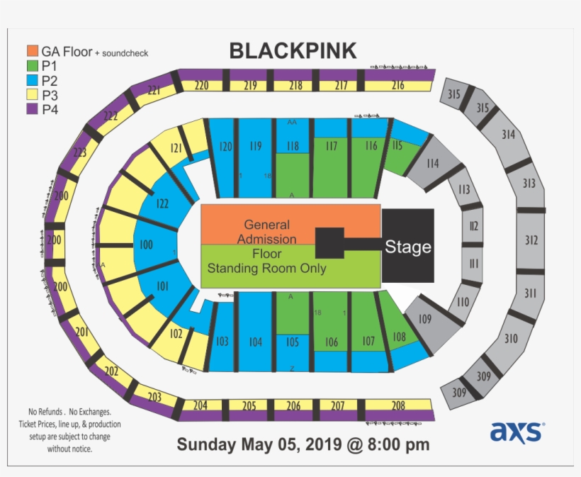 Seating View Seating - Blackpink Atlanta Ticket Prices Transparent PNG ...