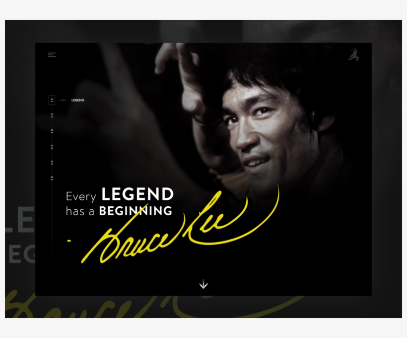 Bruce Lee Design Portfolio Landing Page Legends - Bruce Lee Black And ...