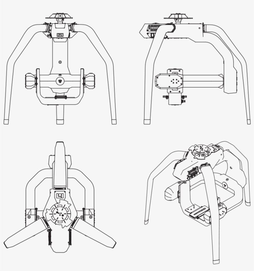 Aerigon Iag 3 Gimbal - Drone With Camera Sketch Transparent PNG ...