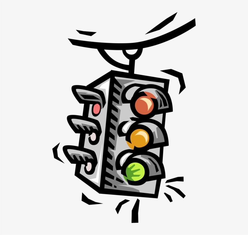 Vector Illustration Of Traffic Light Signals Or Stop Transparent PNG ...