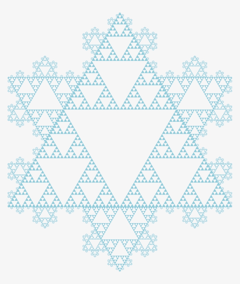 A Snowfalke Made Of Fractal Patters Koch Snowflake - Triangle ...