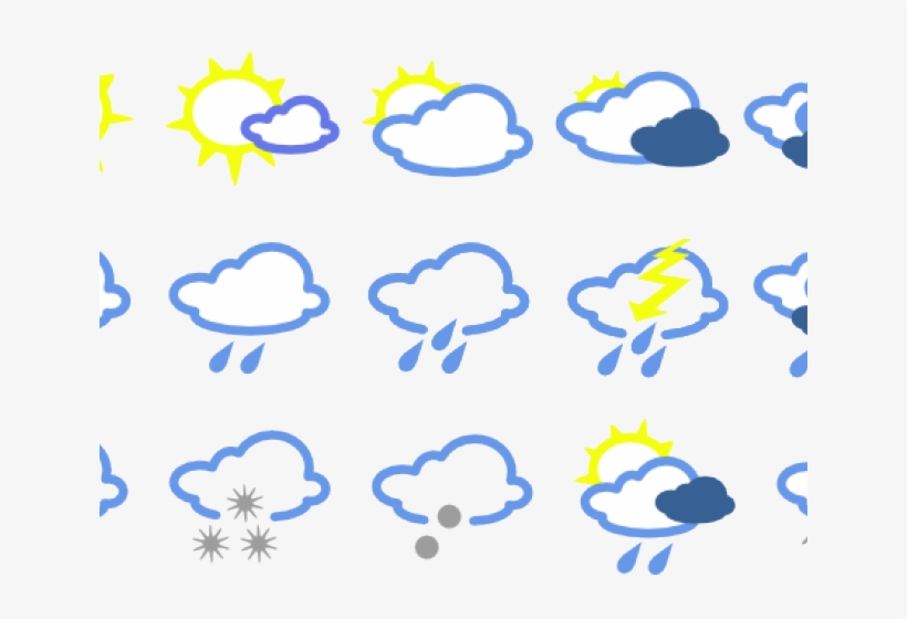 Weather Cliparts - Transparent Weather Symbols Transparent PNG ...