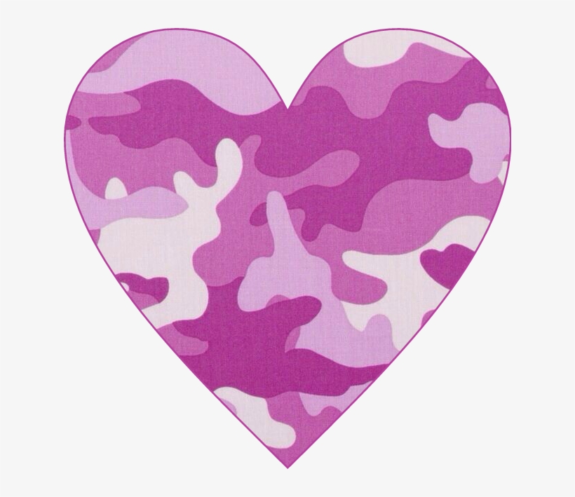 Pink Camo Heart Tattoo