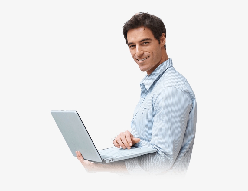 Man - Man With Laptop Png Transparent PNG - 489x551 - Free Download on ...