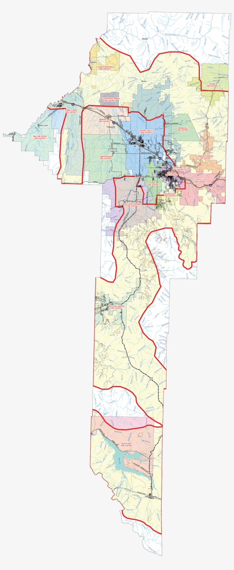 Gallatin County Wildland Urban Interface - Map Transparent PNG ...