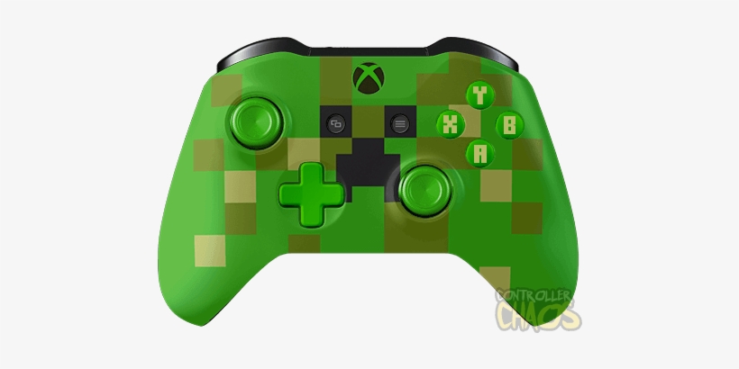 Authentic Microsoft Quality - Creeper Xbox One Controller Transparent ...