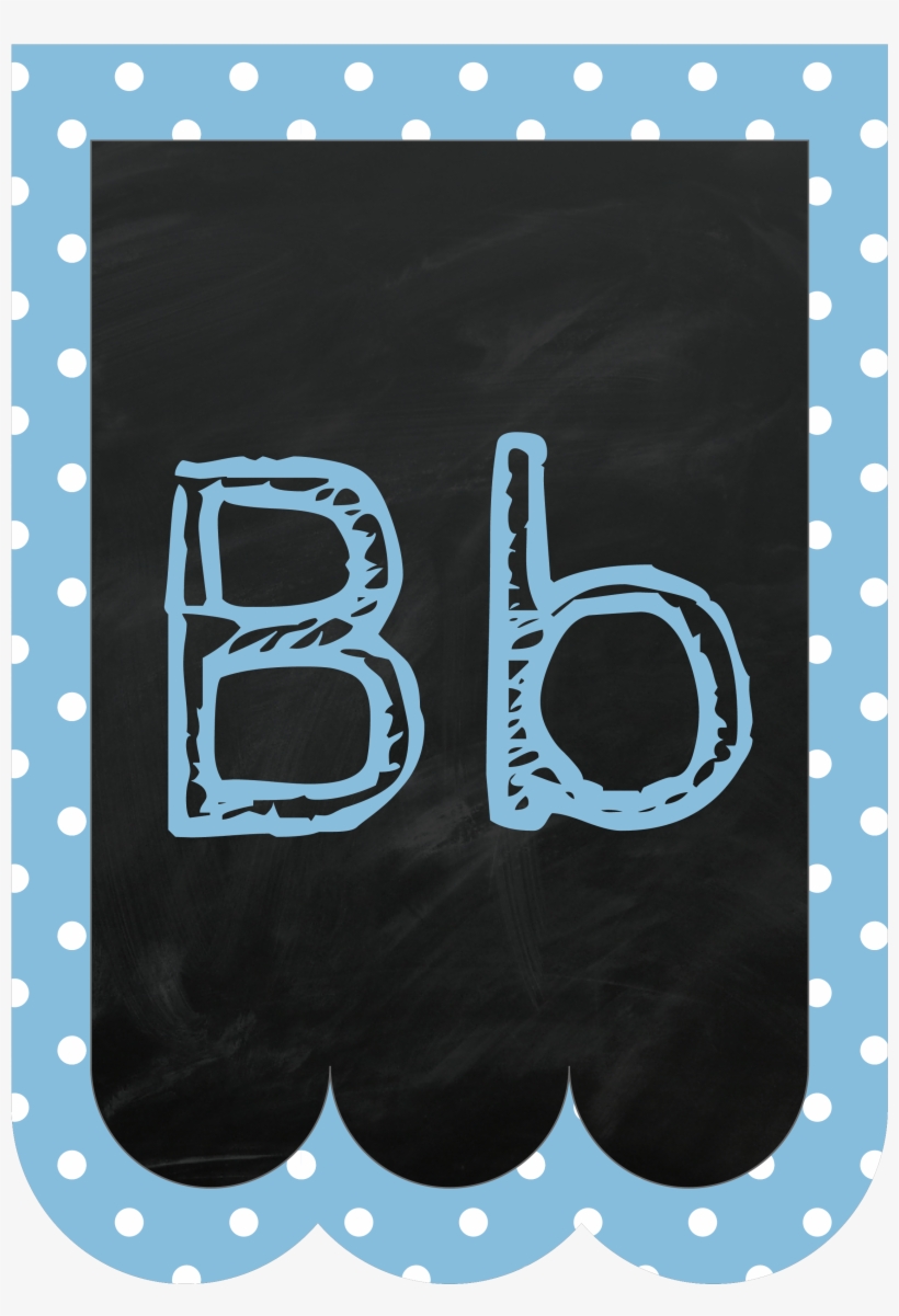 Chalkboard Bunting Banner Alphabet Polka Dot In Pastel - Box 51 ...